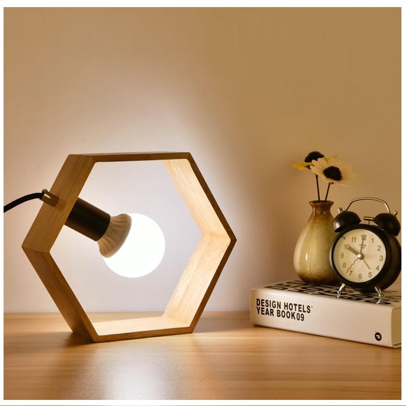 Wooden Desk Square Lamp I ZenQ Designs